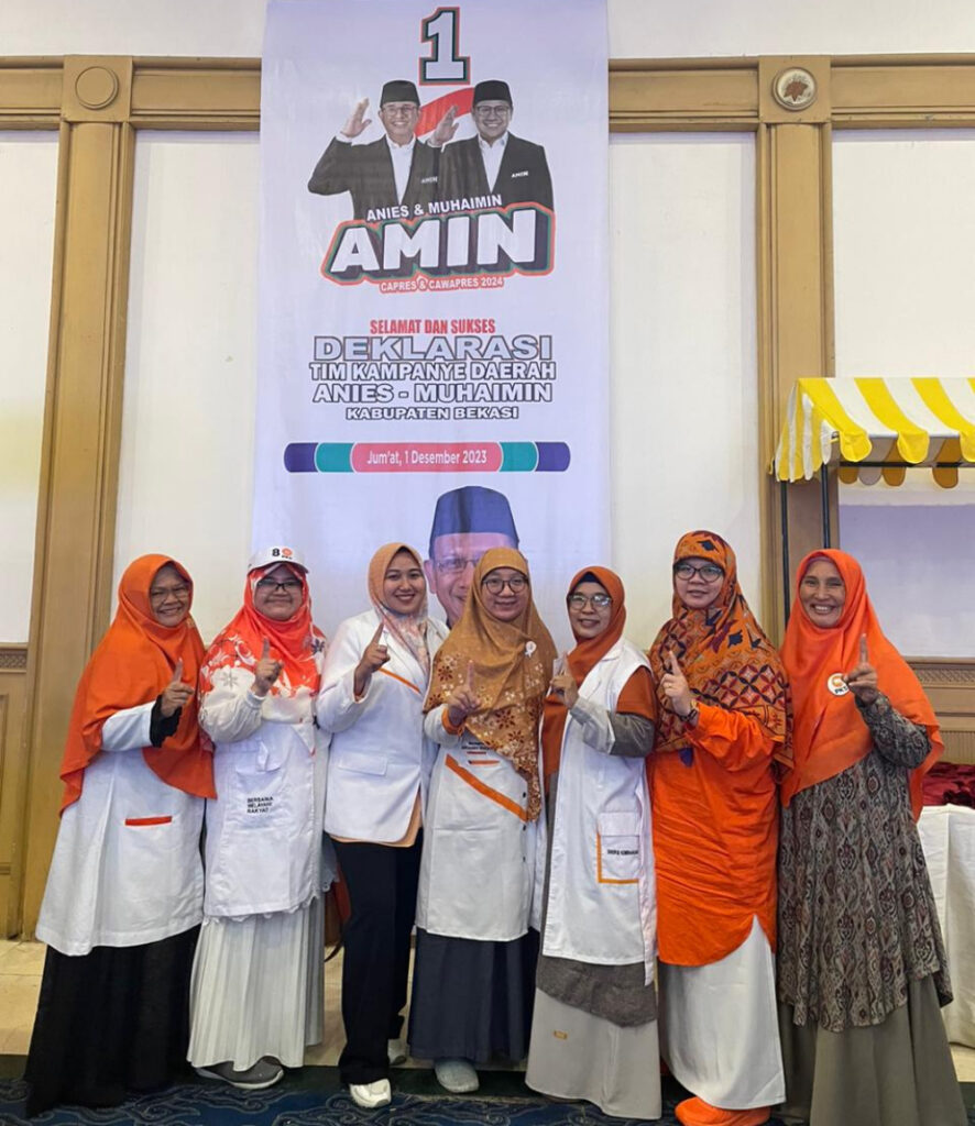 Program Pemenangan AMIN, Relawan Teti Lestari Ramaikan Deklarasi Tim ...