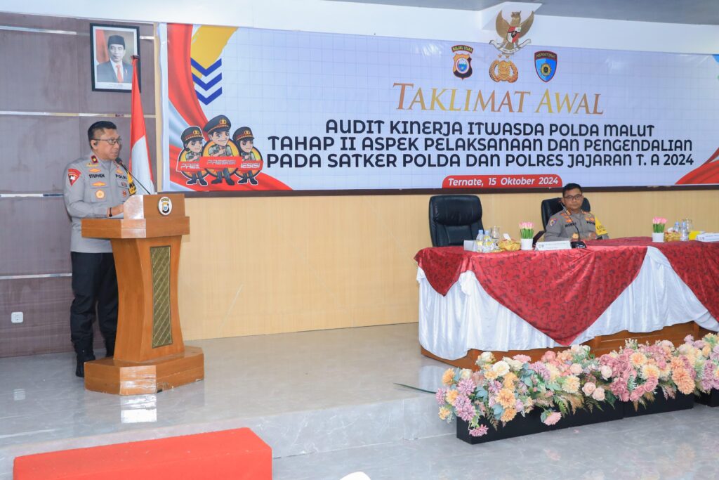 Wakapolda Maluku Utara Resmi Buka Taklimat Awal Audit Kinerja Itwasda Tahap II – Kompas News