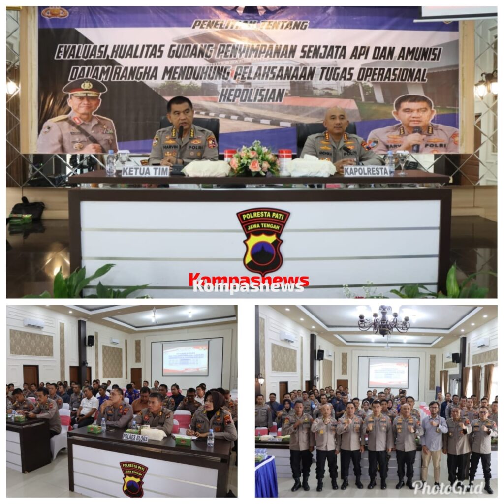 Puslitbang Polri Evaluasi Gudang Senjata Api dan Amunisi di Polresta Pati – Kompas News